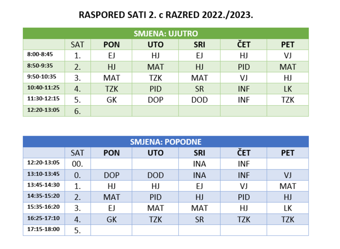 Raspored i kalendar :: nevena1234os